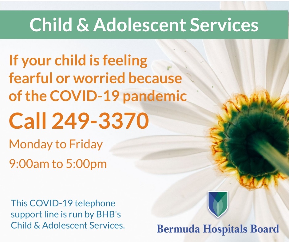 COVID-19 pandemic telephone support line for children