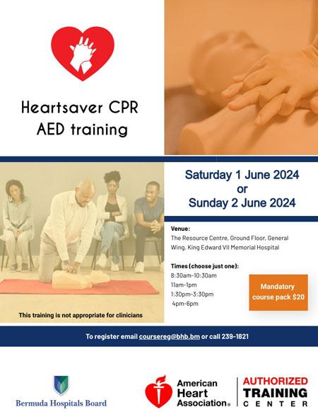 BHB offers Heartsaver CPR AED training to the public